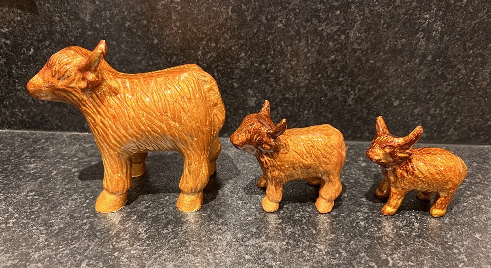 Highland Cow Gold - Art AluminArk Collection - Loch Ness Gifts