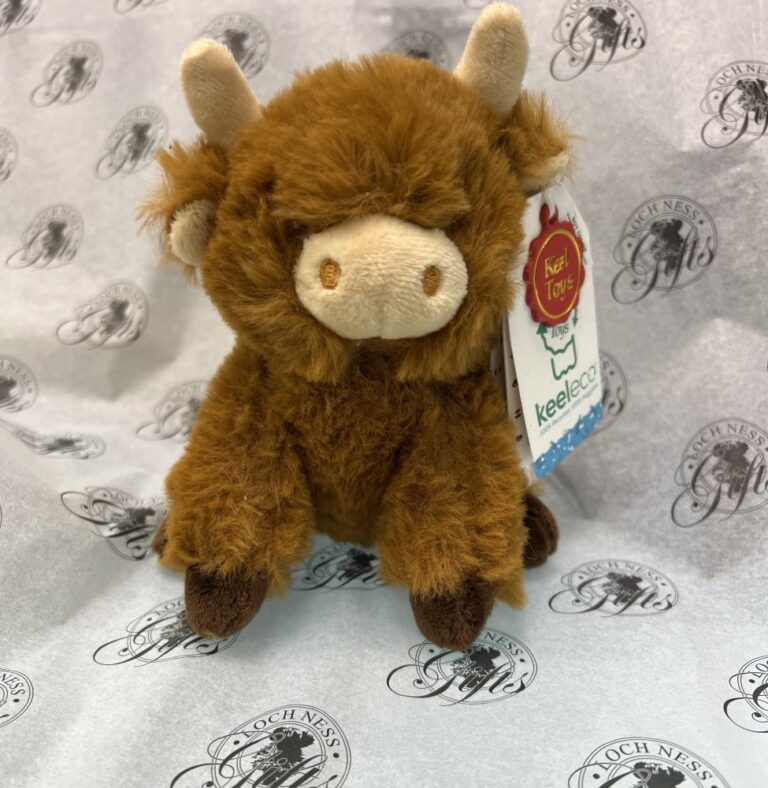 Soft Toy Highland Cow - KeelEco Mini Highland Cow - Loch Ness Gifts