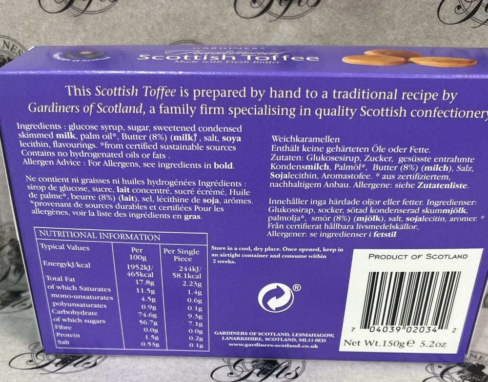 Traditional Scottish Toffee - Loch Ness Gifts