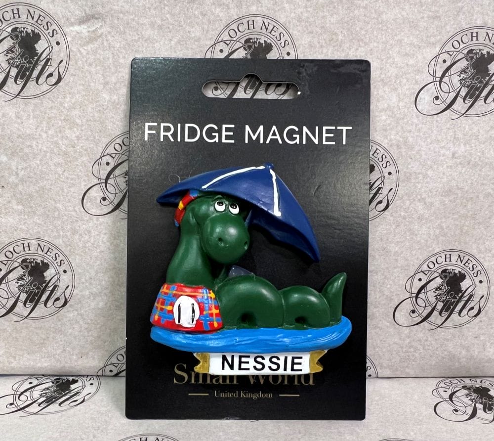 Magnet - Nessie The Loch Ness Monster with Umbrella - Loch Ness Gifts