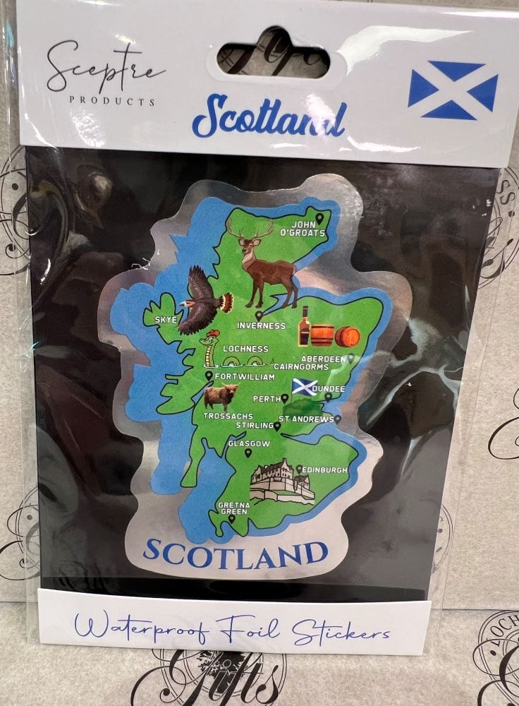Sticker - Scotland Map - Loch Ness Gifts